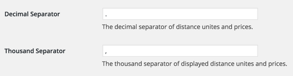 Change Decimal And Thousand Separator WP Car Manager